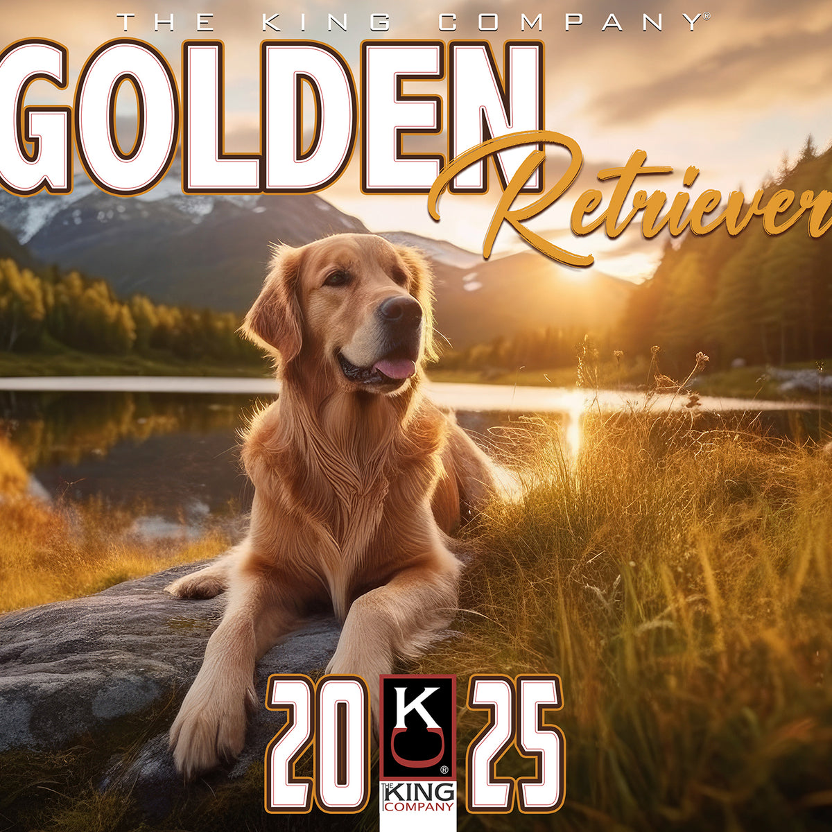 2025 Golden Retriever Wall Calendar 16-Month X-Large Size 14x22, Best ...