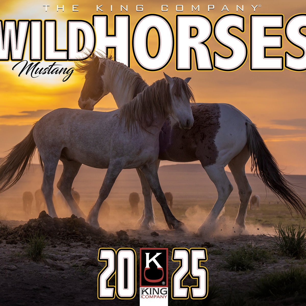 2025 Wild Horses Wall Calendar 16-Month X-Large Size 14x22, Mustang ...