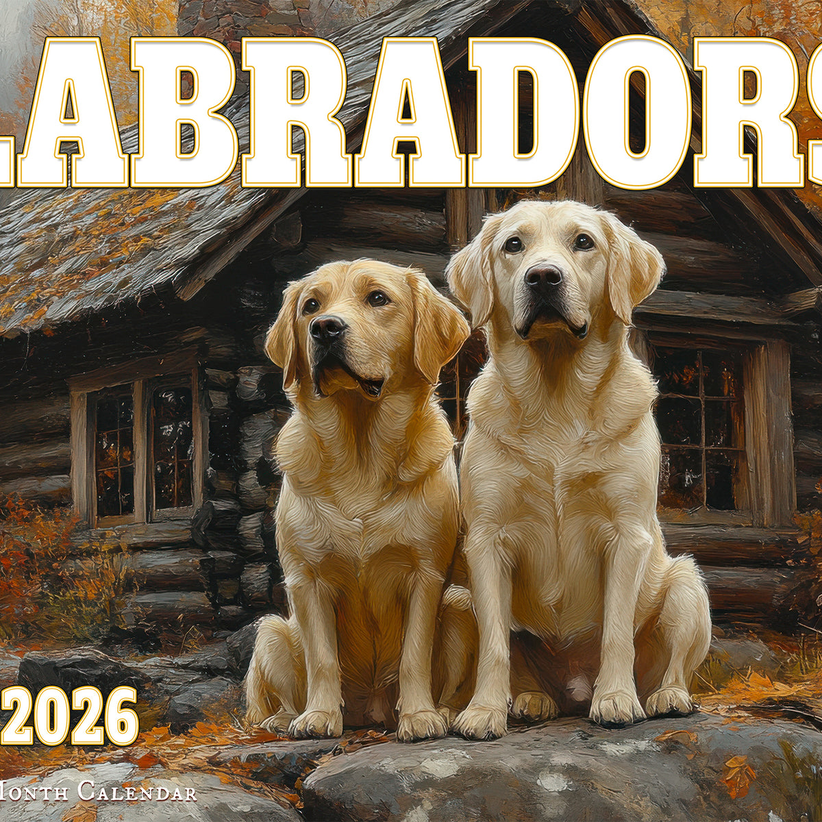 2026 Illustrated Labradors Wall Calendar – Artistic Labrador Charm ...