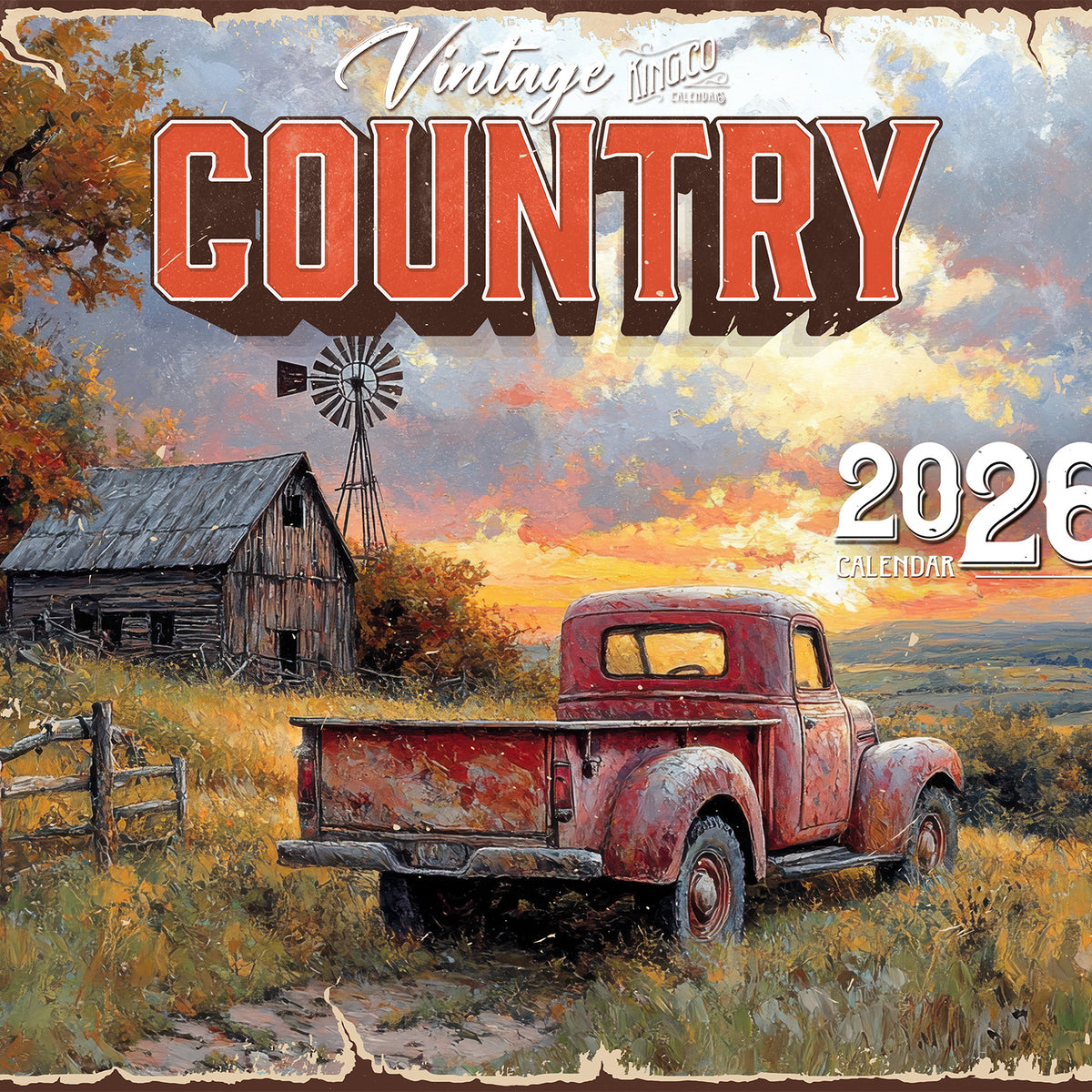 2026 Vintage Country Wall Calendar – Rustic Charm & Nostalgic Art – The ...